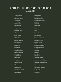 Osoe Home | Labels English | Fruit, nuts, seeds & pits