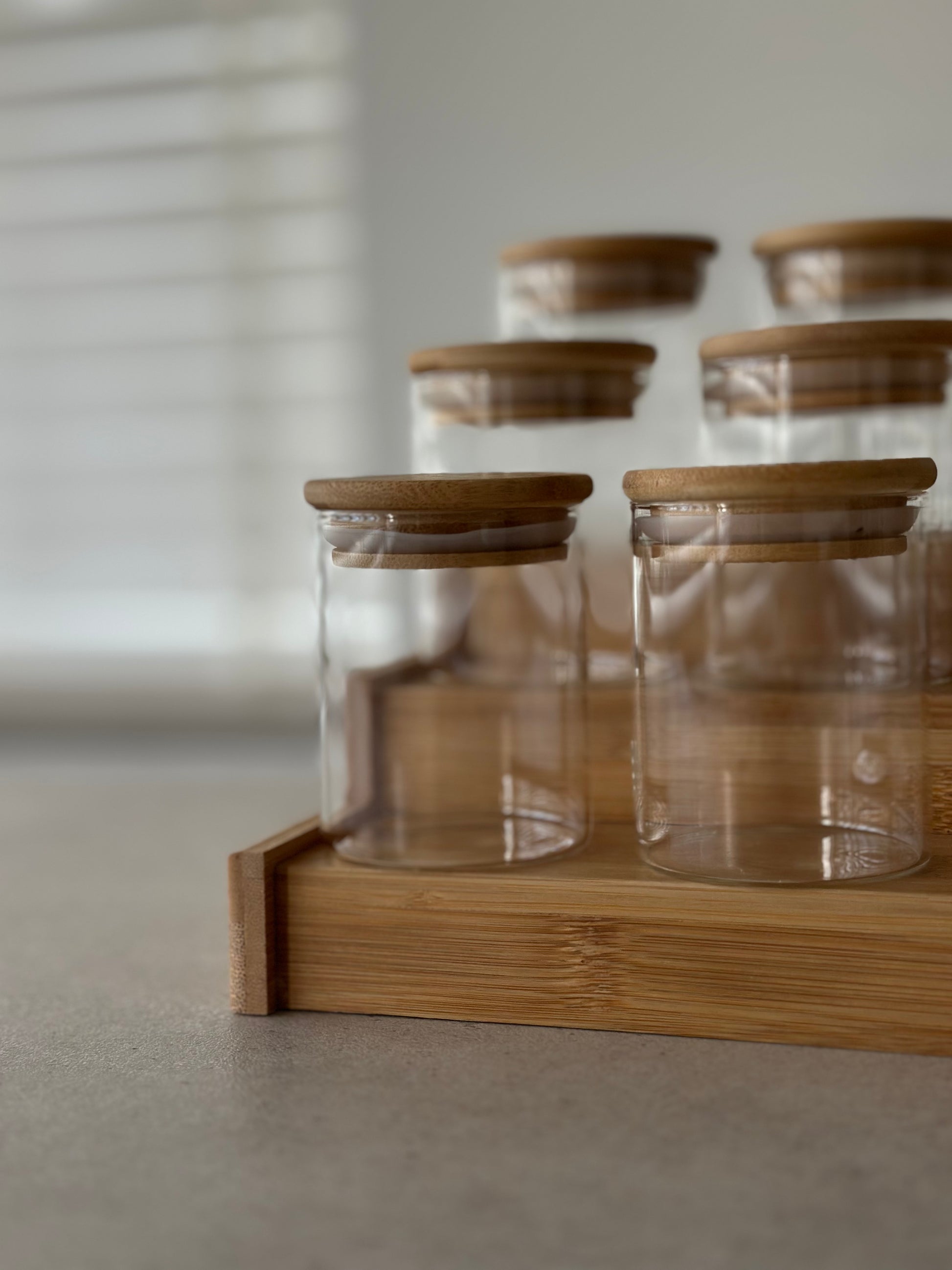 Osoe Home | Spice rack bamboo | 12 jars