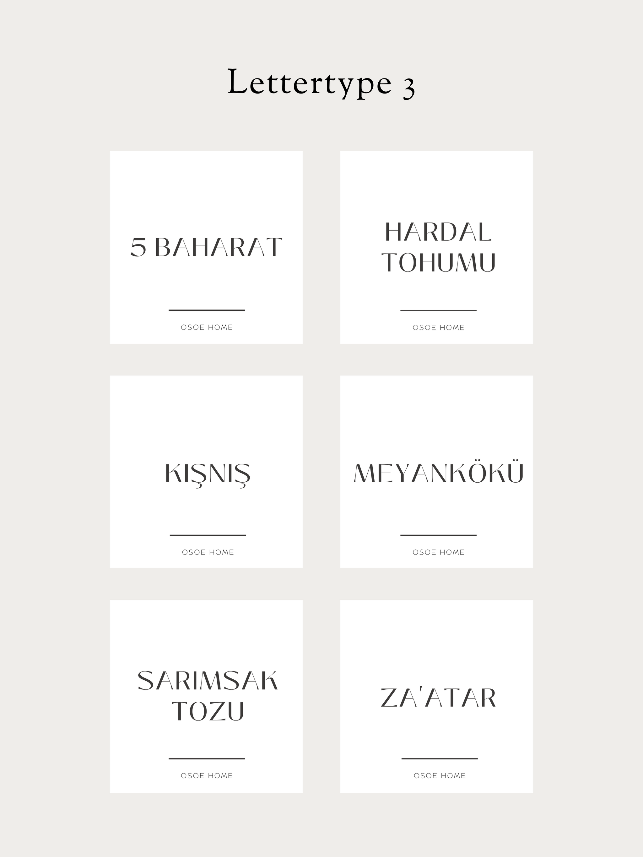 Osoe Home | Labels Turkish | Herbs & spices